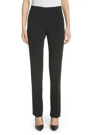Akris Francoise Wool Straight Leg Pants