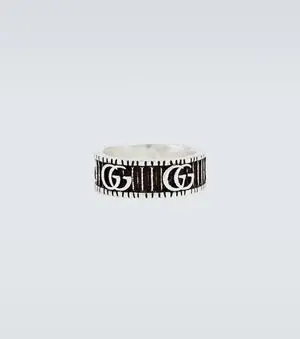 Gucci Double G Marmont Band Ring - Silver
