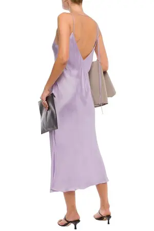 open lace back dress Pink Rosewood Silk Cowl Slip Dress main image 0