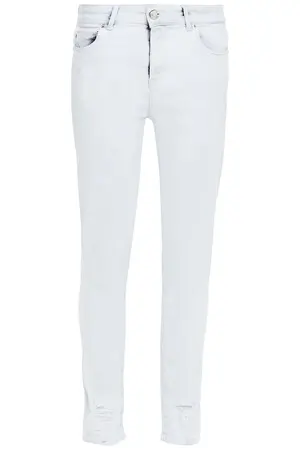 IRO PARIS Jelsa Distressed Midrise Skinny Jeans - Light Denim