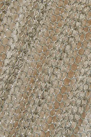 Herve Leger Ribbed Metallic Open-knit Top