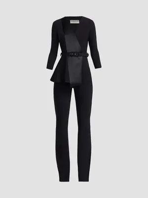 Chiara Boni La Petite Robe Kerolyn Jersey Flare-leg Jumpsuit - Black