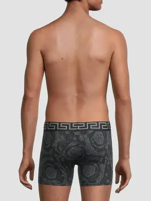 Versace Barocco-print Cotton-stretch Boxer Briefs