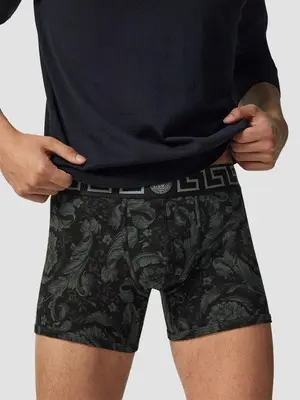 Versace Barocco-print Cotton-stretch Boxer Briefs