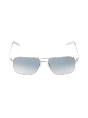 Oliver Spencer Clifton 58mm Aviator Sunglasses