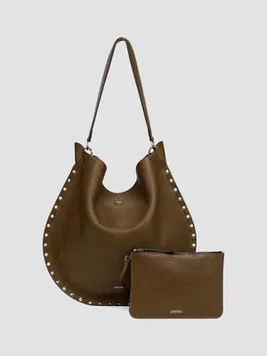 Isabel Marant Étoile Oskan Studded Leather Hobo Bag
