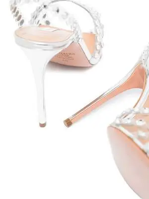 AQUAZZURA 105mm Tequila Sandals - Silver
