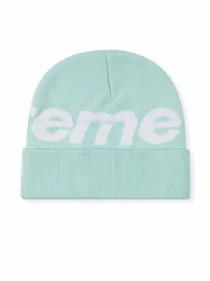 Supreme Big Logo Beanie - Blue