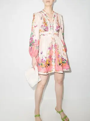 Zimmermann Tropicana Floral-print Mini Dress