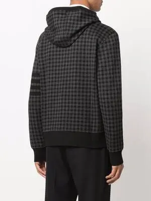 Thom Browne Gunclub Check Jacquard Zip-up Hoodie