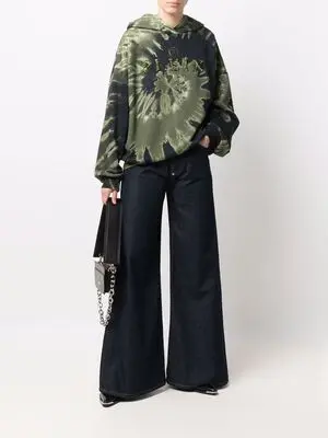 Philipp Plein Logo Patch Wide-leg Jeans