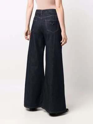 Philipp Plein Logo Patch Wide-leg Jeans