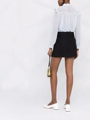 SELF-PORTRAIT Ruffled Semi-sheer Blouse
