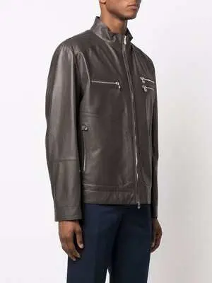 Brunello Cucinelli Zip-up Leather Jacket
