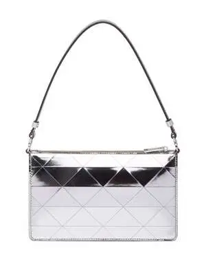 Prada Triangle Logo Metallic-finish Mini Bag