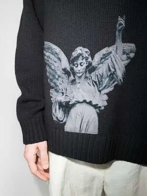 Undercover Sculpture-print Intarsia Jumper