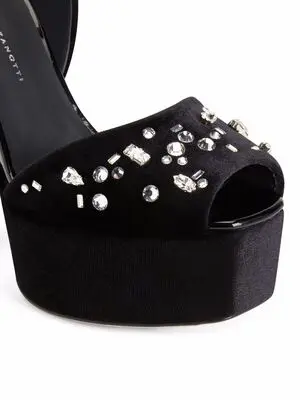 GIUSEPPE ZANOTTI 120mm Betty Platform Sandals - Black