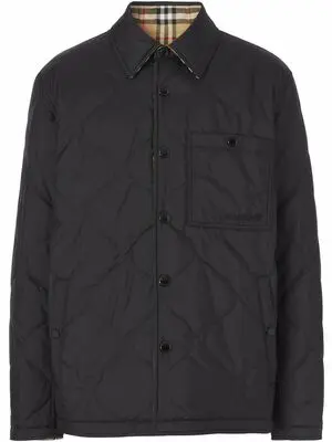 Burberry Reversible Quilted Overshirt With Vintage Check Lining