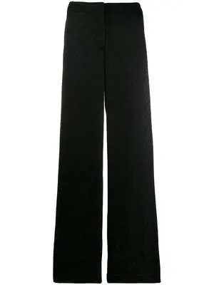 Off-White Logo Jacquard Wide Leg Trousers