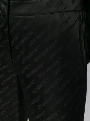 Off-White Logo Jacquard Wide Leg Trousers