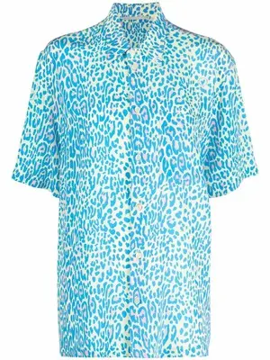 Stella McCartney Leopard-print Shirt - Blue