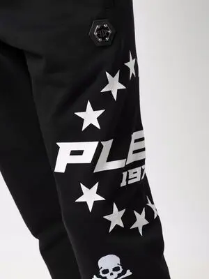 Philipp Plein Logo Drawstring Track Pants - Black