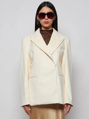 Gcds Alcantara Blazer - White