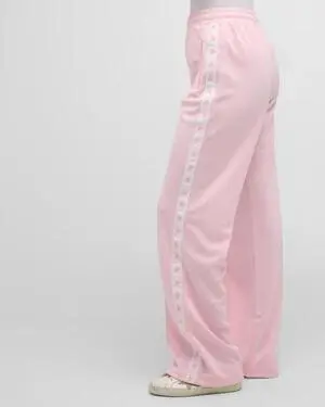 GOLDEN GOOSE Star Collection Wide-leg Track Pants - Rose Shadowhite