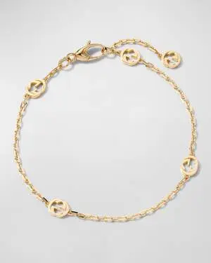 Gucci Interlocking G 18k Gold Chain Bracelet Yg
