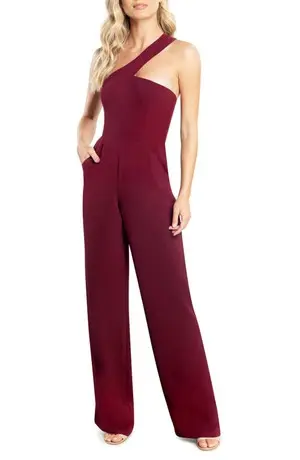Dress The Population Filippa One-shoulder Jumpsuit