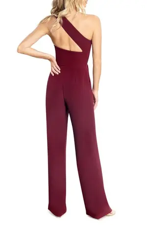 Dress The Population Filippa One-shoulder Jumpsuit