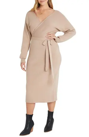 vici long sleeve dress Harvest Honey Printed Maxi Dress  VICI