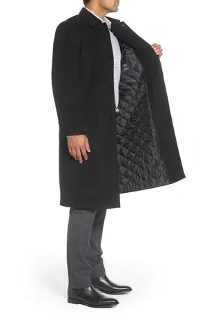Hart Schaffner Marx Stanley Classic Fit Wool & Cashmere Overcoat
