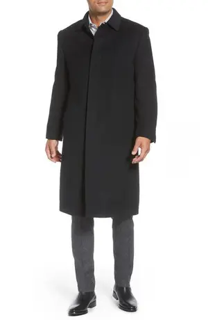Hart Schaffner Marx Stanley Classic Fit Wool & Cashmere Overcoat