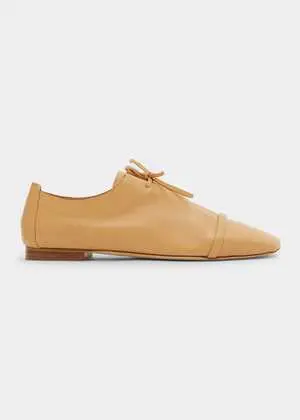MALONE SOULIERS Jean Square-Toe Flat Loafers - Honey Honey