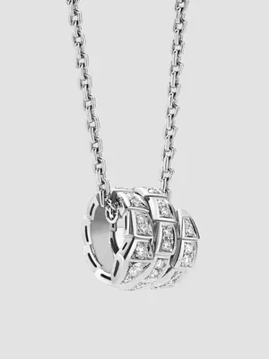 BVLGARI Serpenti Viper 18k & Pavé Diamond Pendant Necklace