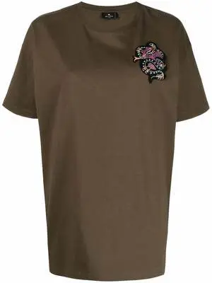 Etro Beaded Motif-patch Oversized T-shirt