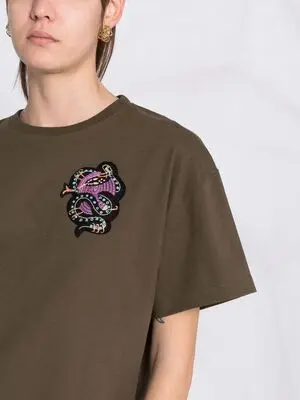 Etro Beaded Motif-patch Oversized T-shirt