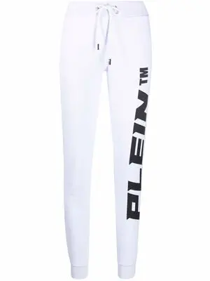 Philipp Plein Logo-print Cotton Joggers - White