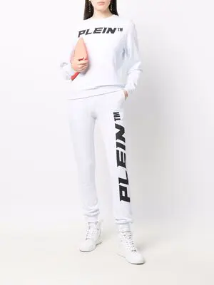 Philipp Plein Logo-print Cotton Joggers - White