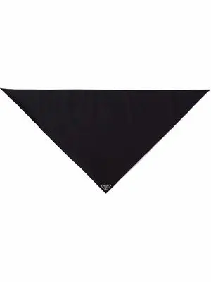 Prada Re-nylon Logo-plaque Foulard - Black