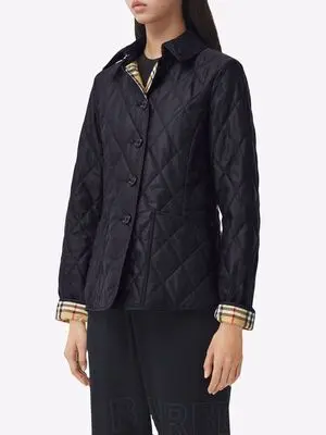 Burberry Diamond Quilted Thermoregulated Jacket - Blue