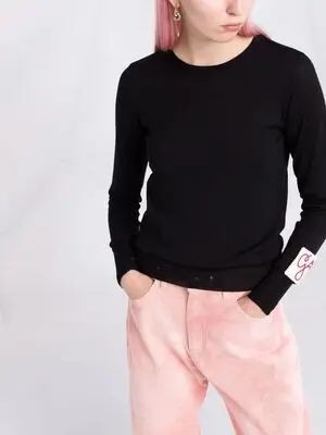 GOLDEN GOOSE Logo-patch Wool Jumper