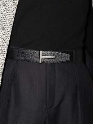 TOM FORD T Logo-buckle Reversible Leather Belt