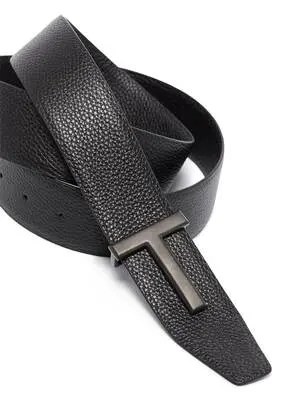 TOM FORD T Logo-buckle Reversible Leather Belt