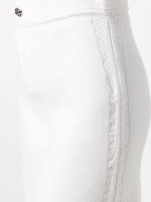 BARRIE Contrast-stitch Mini Skirt - White