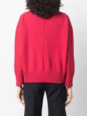 BARRIE V-neck Cashmere Cardigan - Red