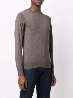 CRUCIANI Crew Neck Knit Jumper - Brown