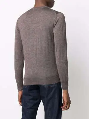 CRUCIANI Crew Neck Knit Jumper - Brown