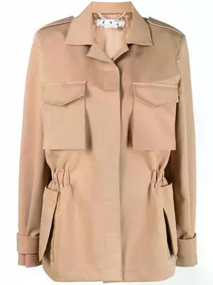 Off-White Diag-stripe Print Jacket - Neutrals